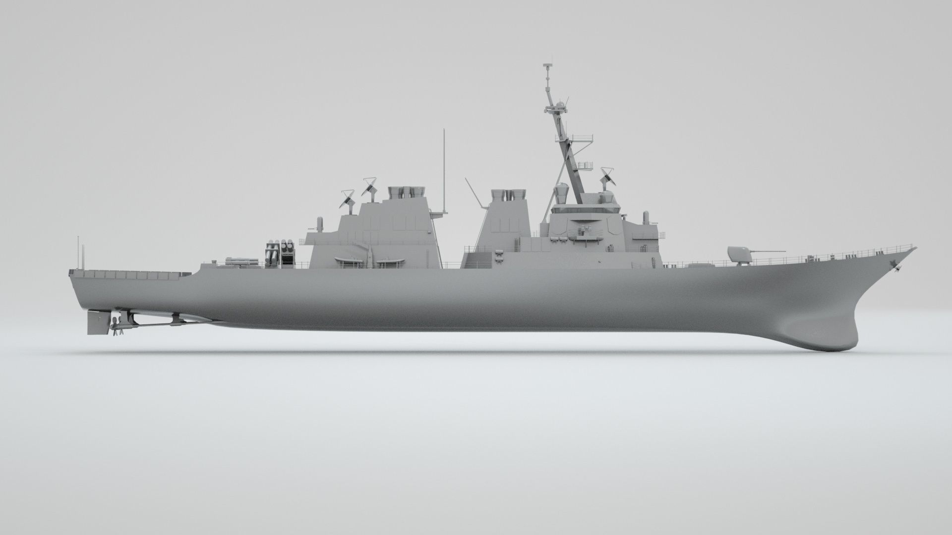 Arleigh Burke Class Destroyer 3D model rigged | CGTrader