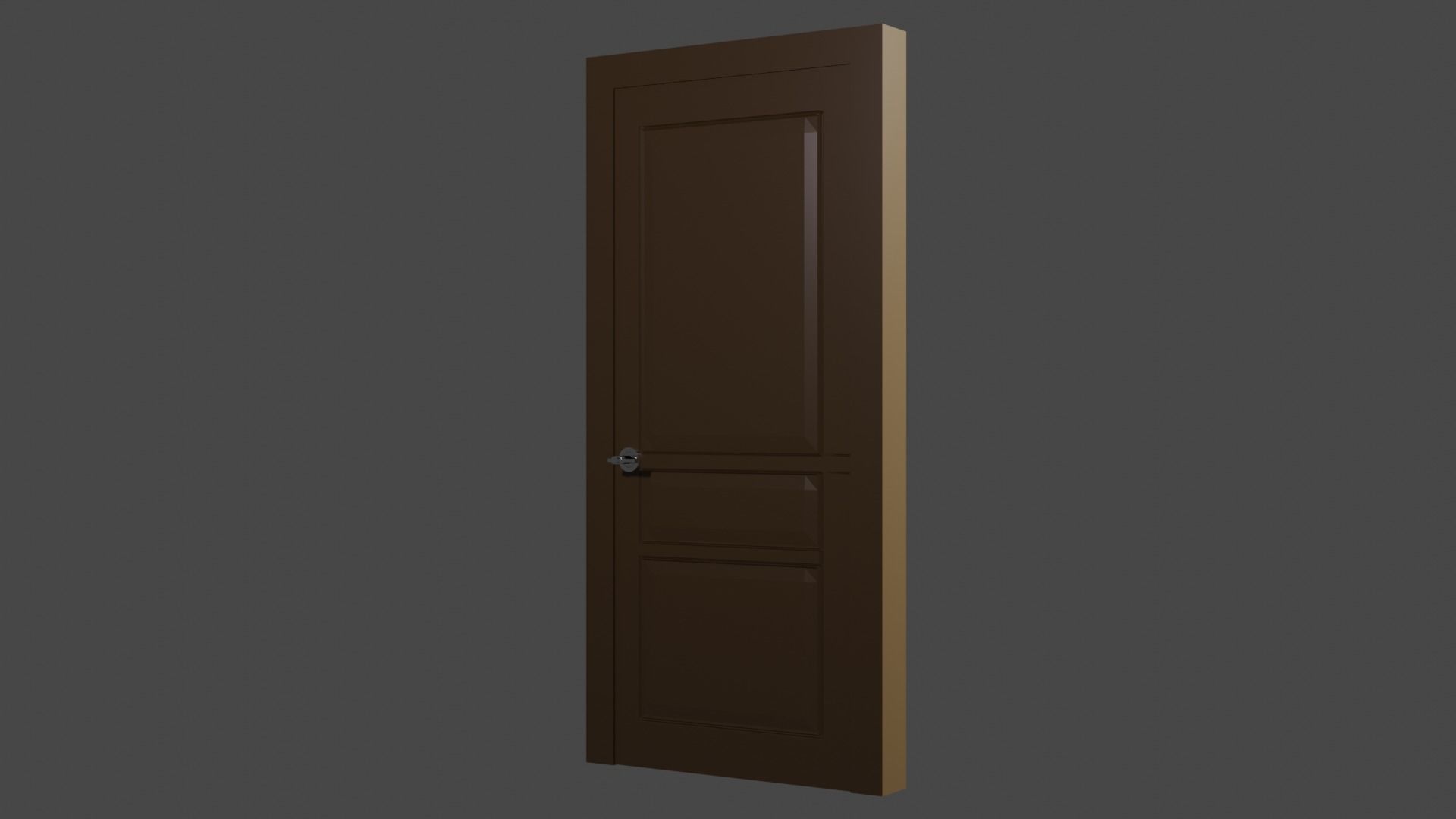 Low-poly door wooden free VR / AR / low-poly 3D model | CGTrader
