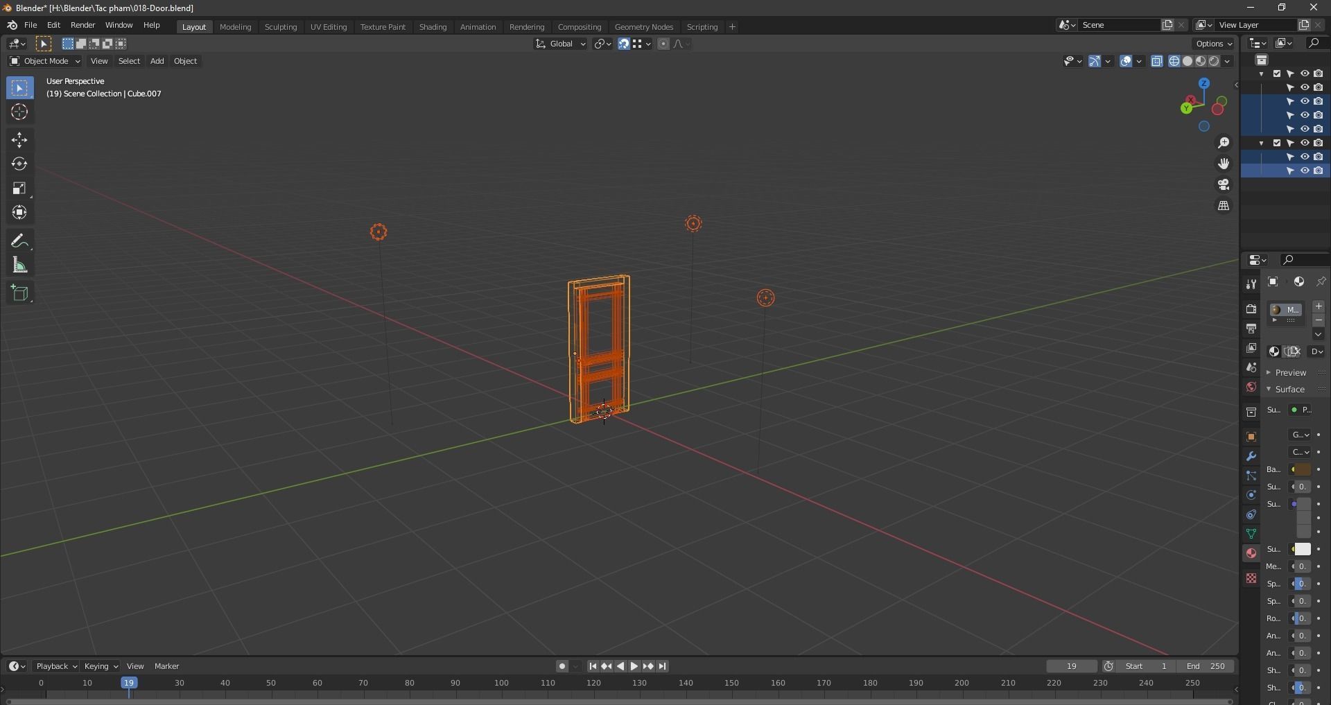 Low-poly door free VR / AR / low-poly 3D model | CGTrader
