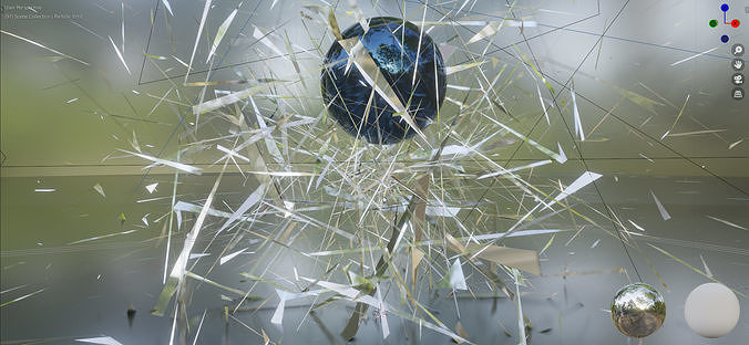 Glass Shards around Sphere Animation Blender 3D model animated | CGTrader