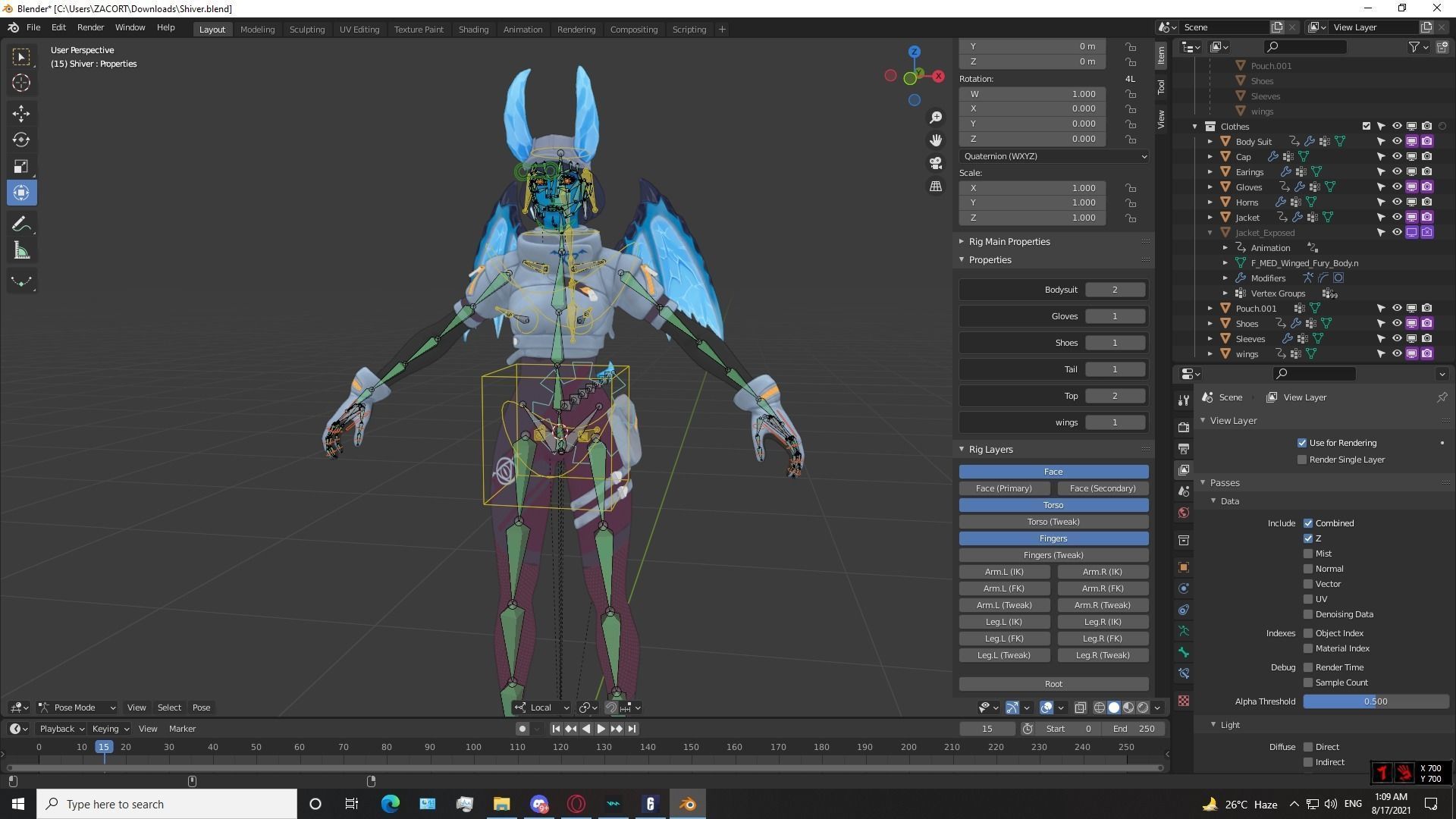 Shiver Fortnite NSFW 3D model rigged | CGTrader