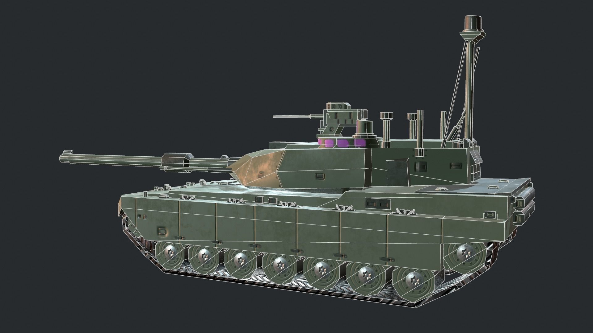 3D model Modern MBT Tank VR / AR / low-poly | CGTrader
