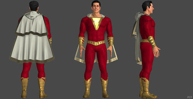Shazam 3d model 3D model rigged | CGTrader