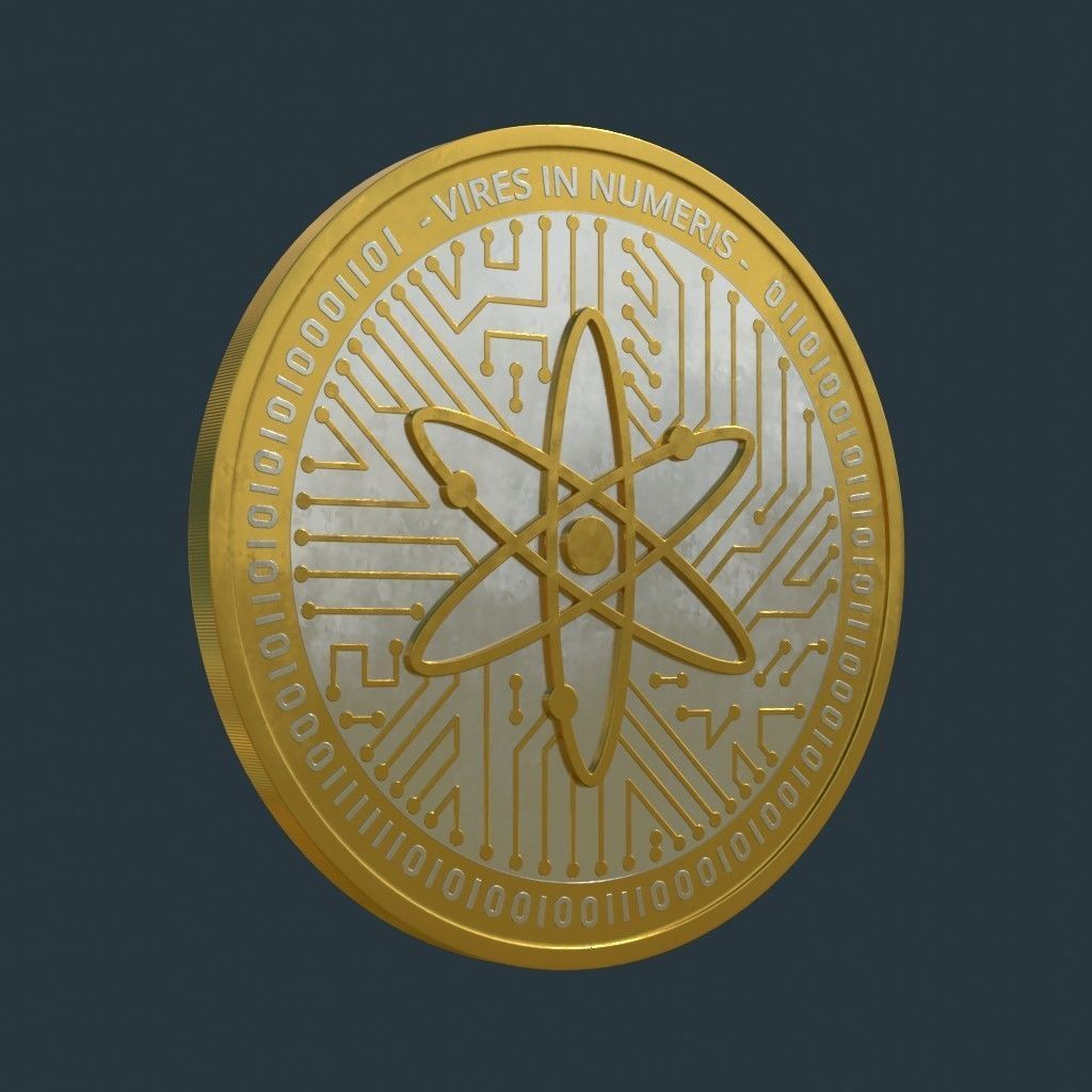 Cosmos ATOM - Cryptocurrency Coin 3D model | CGTrader