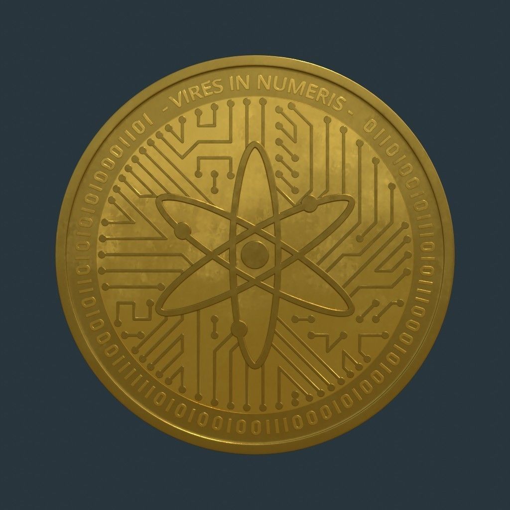 Cosmos ATOM - Cryptocurrency Coin 3D model | CGTrader