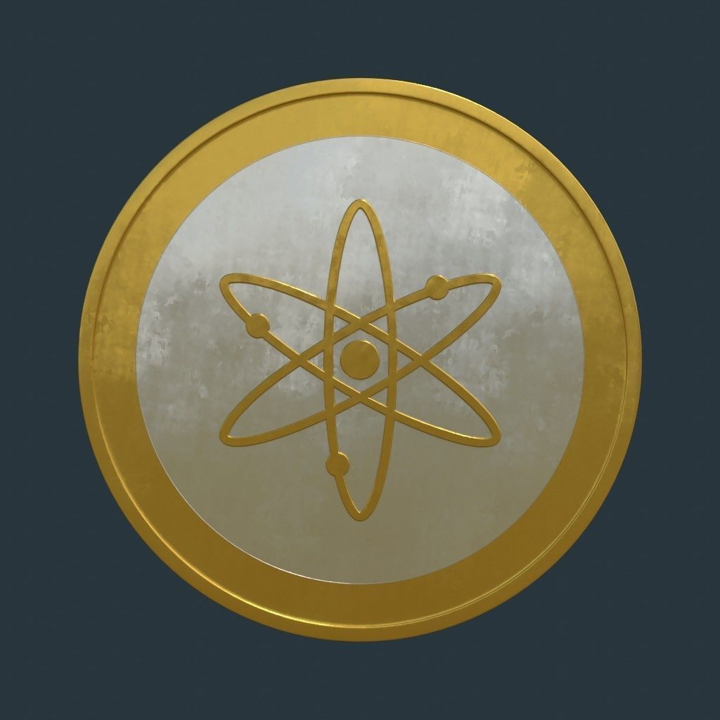 Cosmos ATOM - Cryptocurrency Coin 3D model | CGTrader