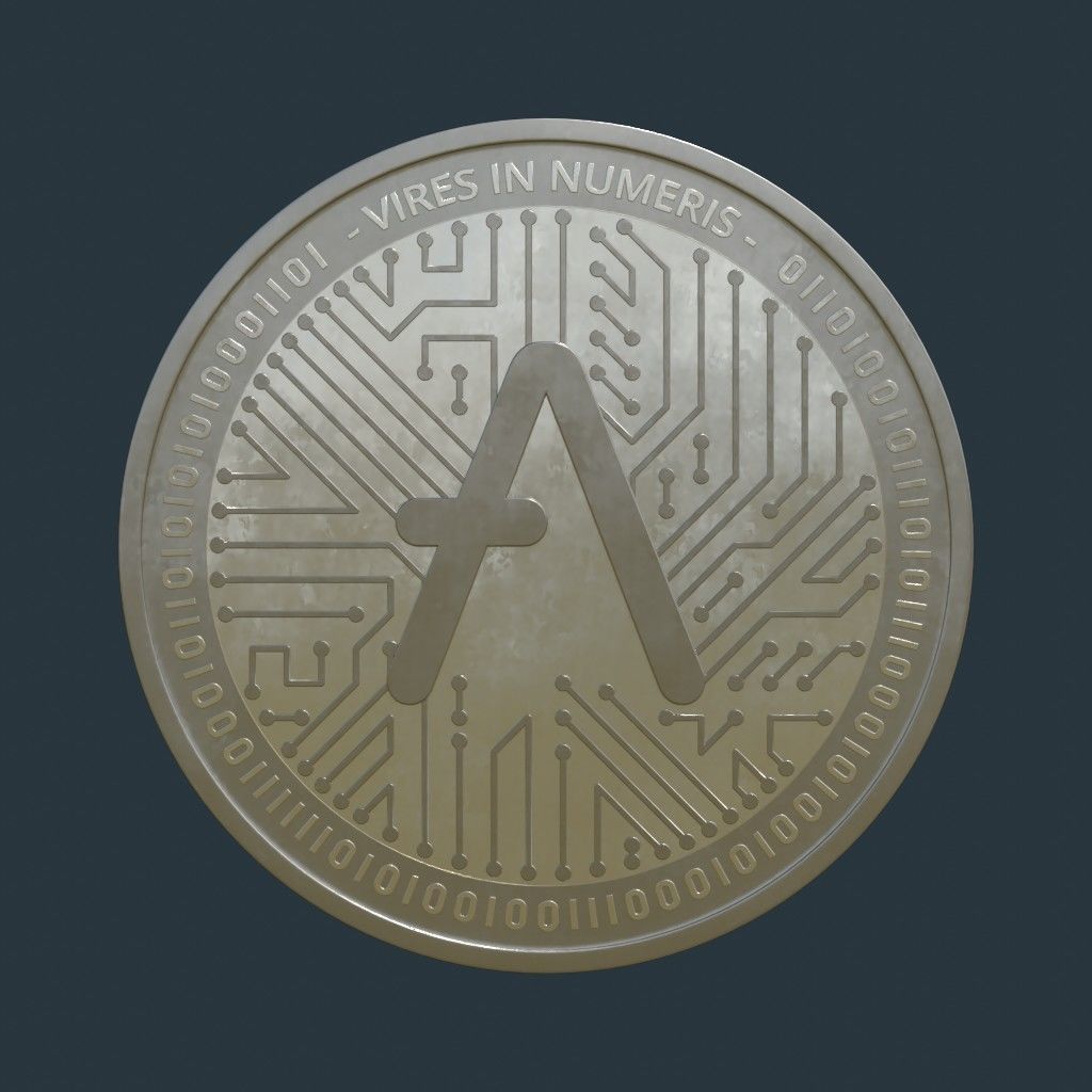 Aave AAVE - Cryptocurrency Coin 3D model | CGTrader