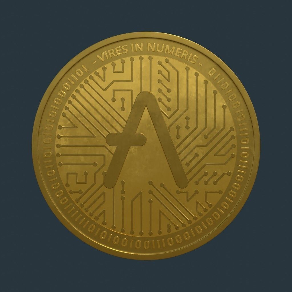 Aave AAVE - Cryptocurrency Coin 3D model | CGTrader