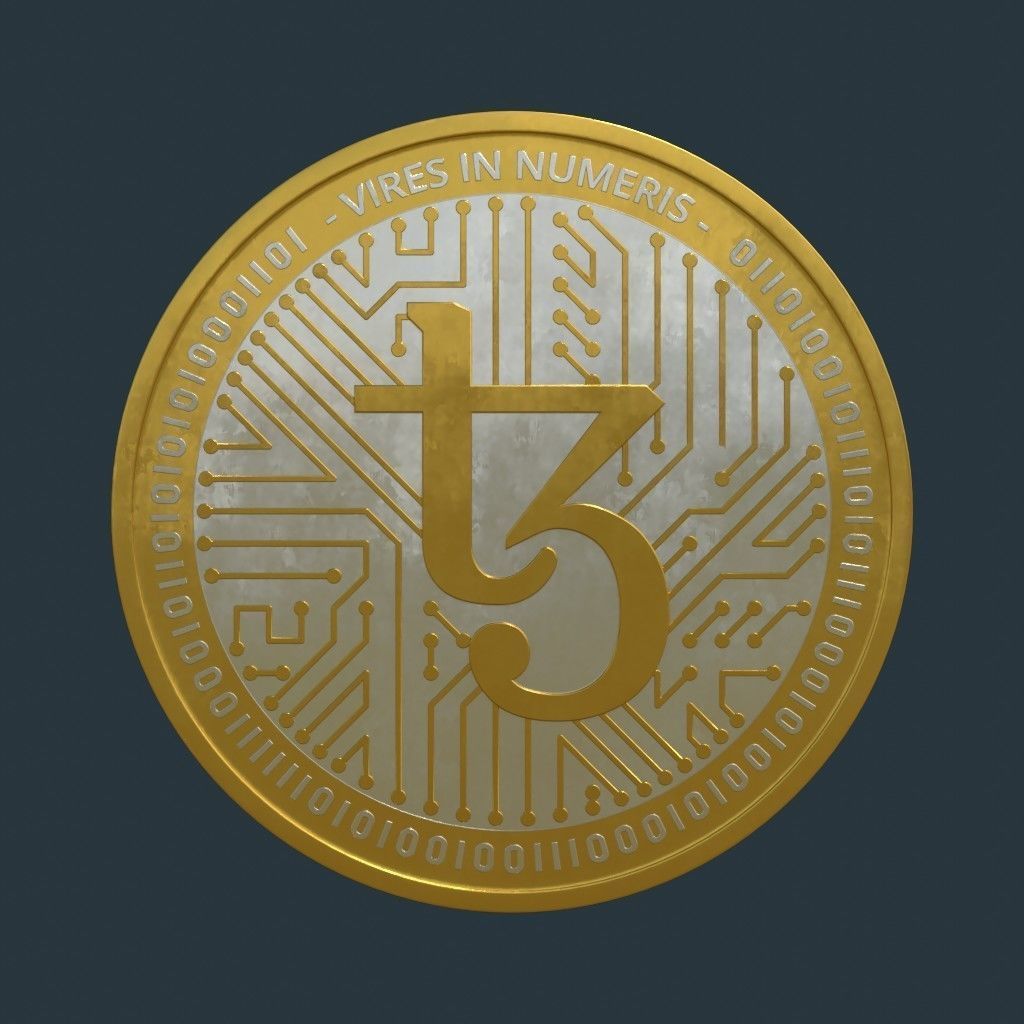 Tezos XTZ - Cryptocurrency Coin 3D model | CGTrader