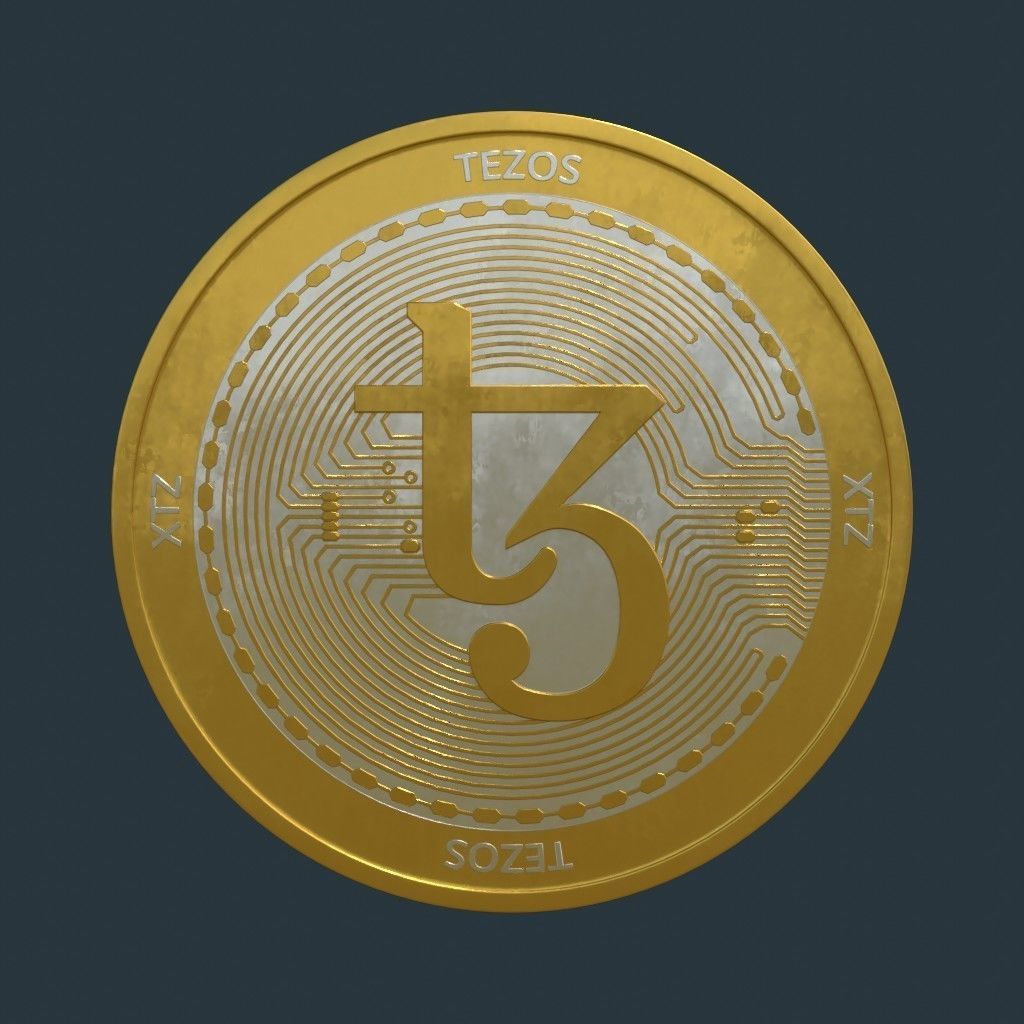 Tezos XTZ - Cryptocurrency Coin 3D model | CGTrader