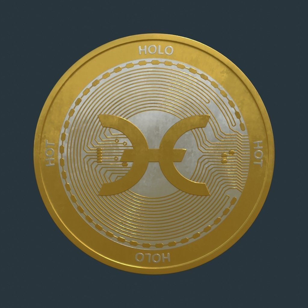 Holo HOT - Cryptocurrency Coin 3D model | CGTrader