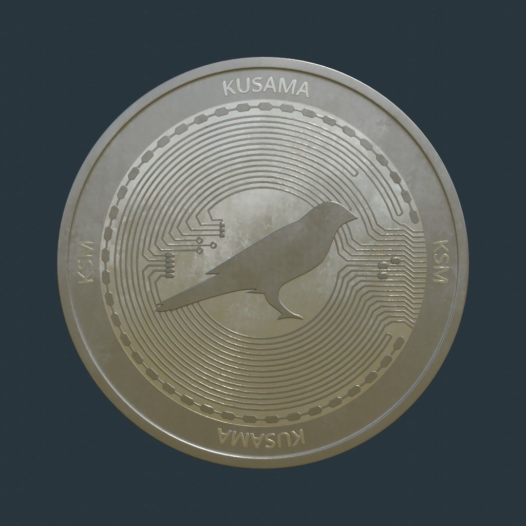 Kusama KSM - Cryptocurrency Coin 3D model | CGTrader