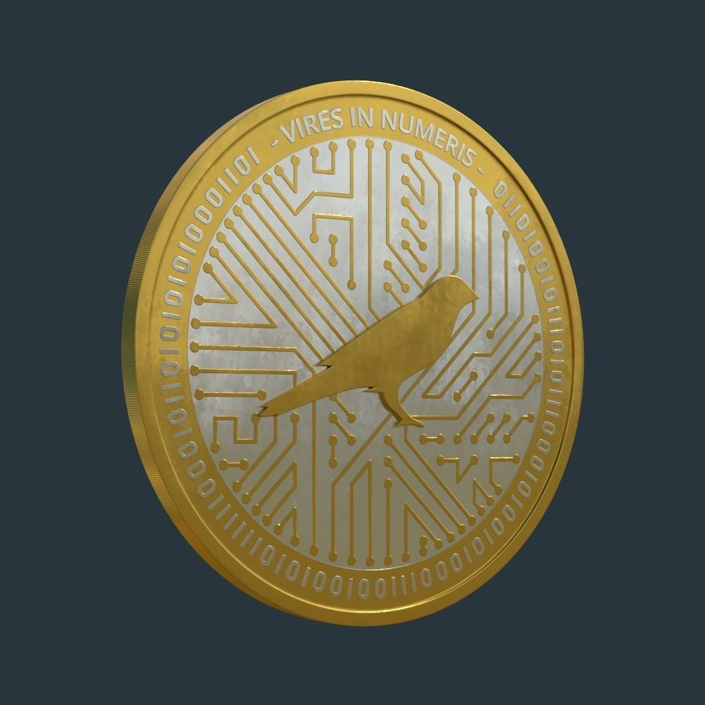 Kusama KSM - Cryptocurrency Coin 3D model | CGTrader
