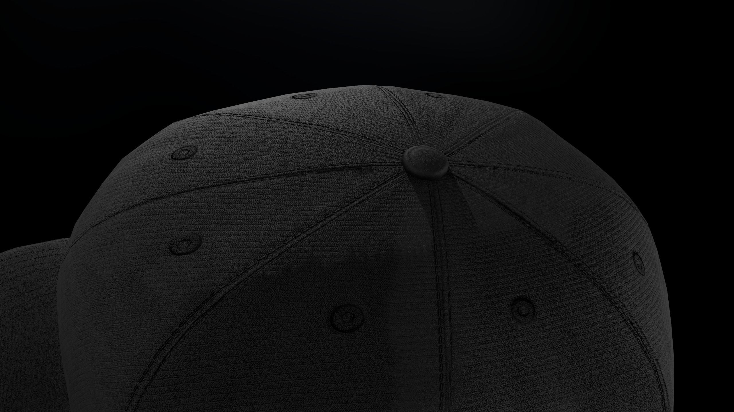 3D model Black Snapback Cap VR / AR / low-poly | CGTrader