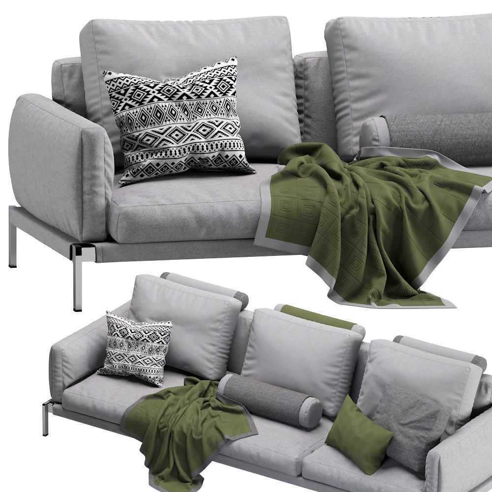 Sofa Romeo Compact Flexform 3 set 3D model | CGTrader