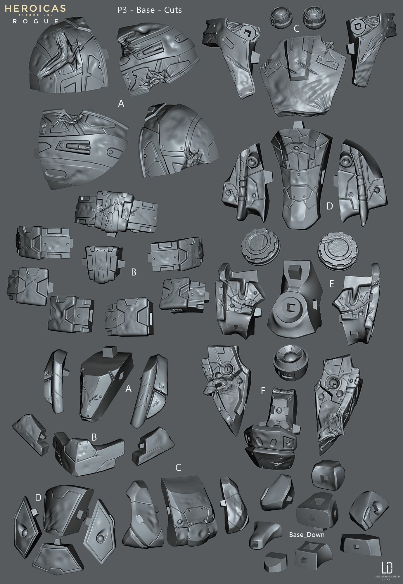 Heroicas - Figure 5 - Rogue - 3D print model STL 3D model 3D printable ...