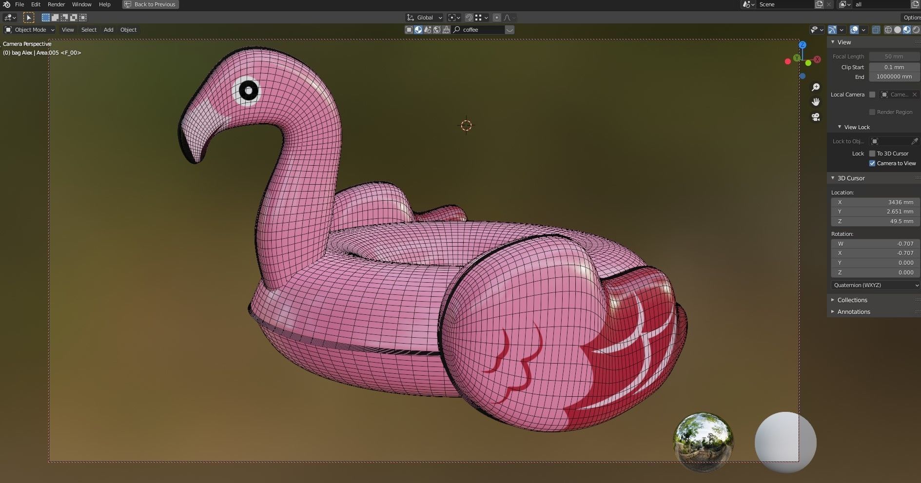 Inflatable Flamingo free 3D model | CGTrader