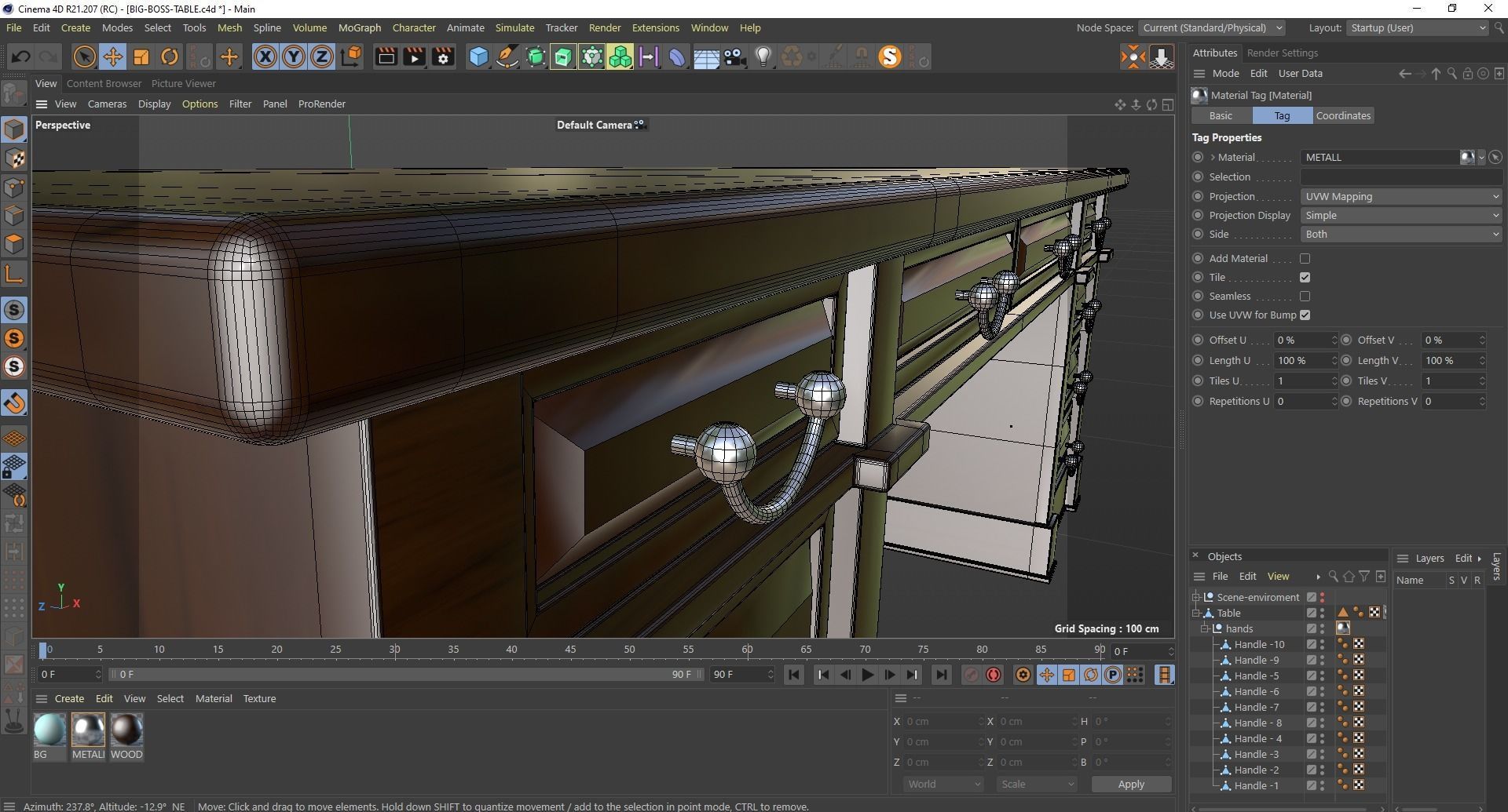 Wooden library table 3D model | CGTrader
