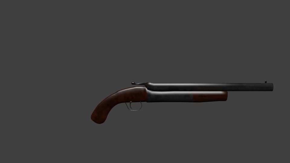 3D model game ready double barrel shotgun VR / AR / low-poly | CGTrader