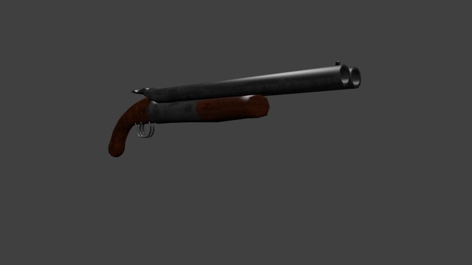 3D model game ready double barrel shotgun VR / AR / low-poly | CGTrader