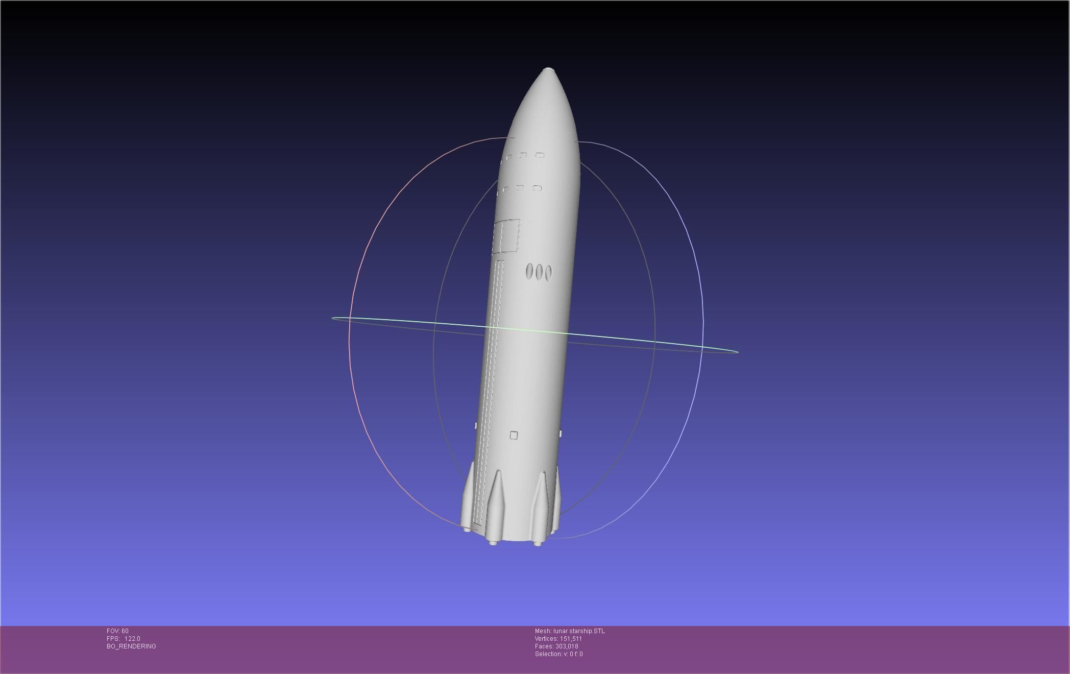 Space X Lunar Starship Printable Model 3D model 3D printable | CGTrader