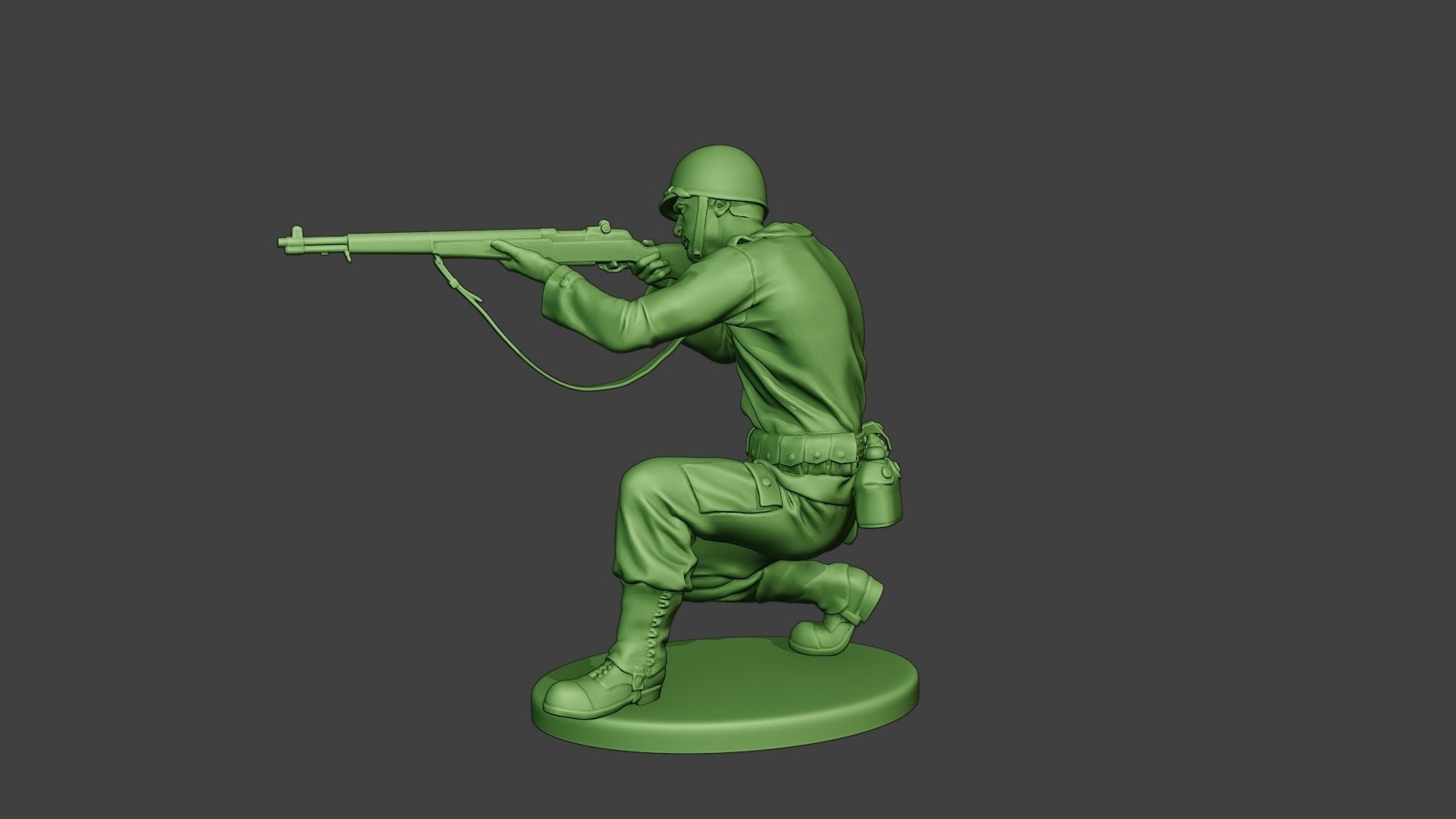 American soldier ww2 Shoot Crouch A12 3D model 3D printable | CGTrader