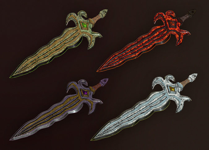 3D model Stylized Fantasy Sword VR / AR / low-poly | CGTrader