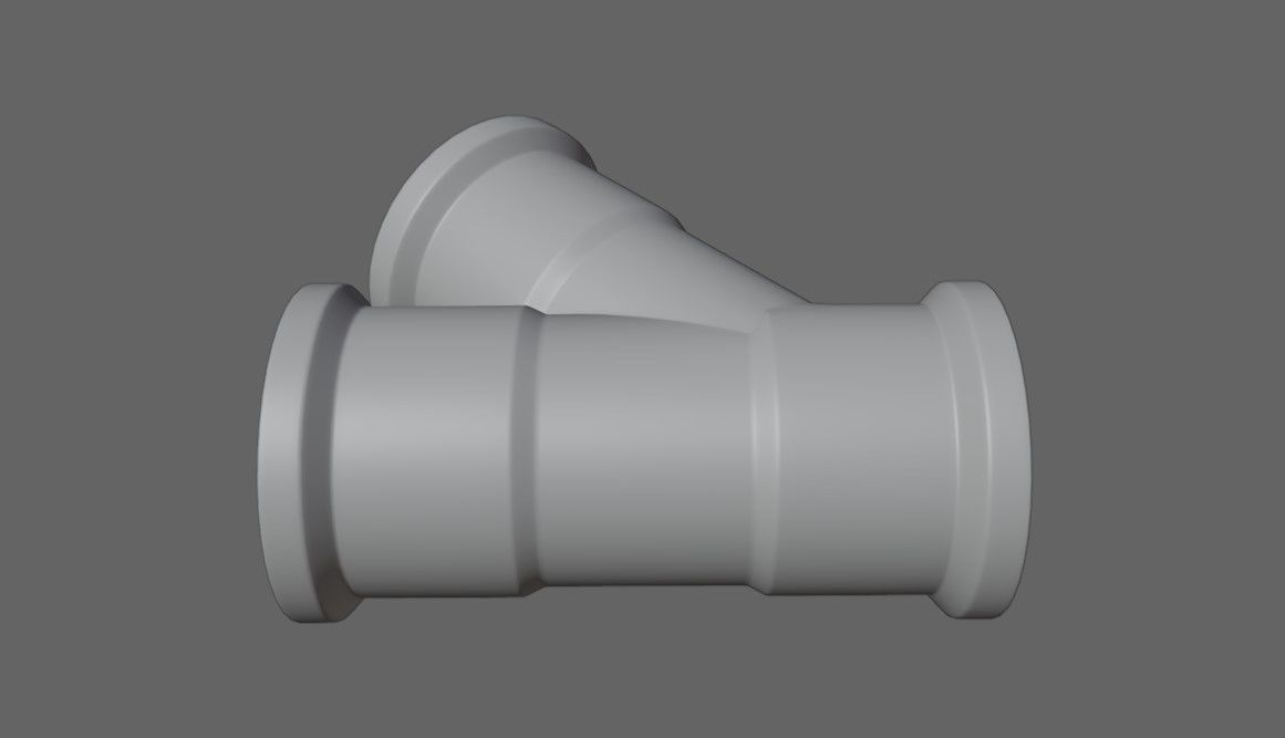 Pipe Y PVC - Water - Cano 3D model | CGTrader