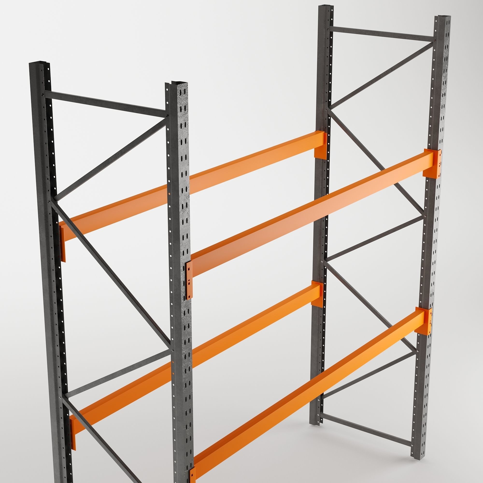 Warehouse pallet racks 3D model | CGTrader