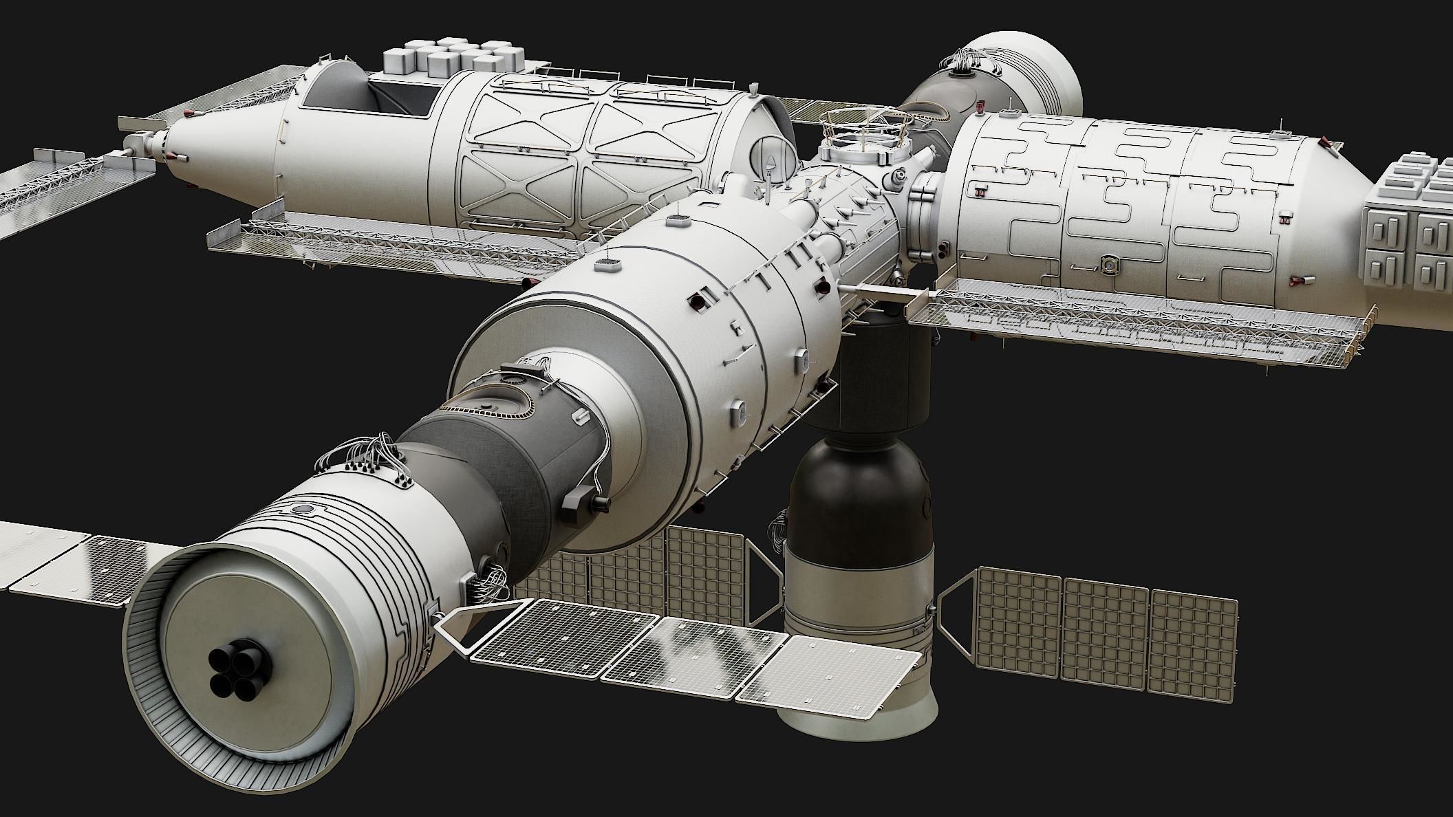 Tiangong Space Station 3D model | CGTrader