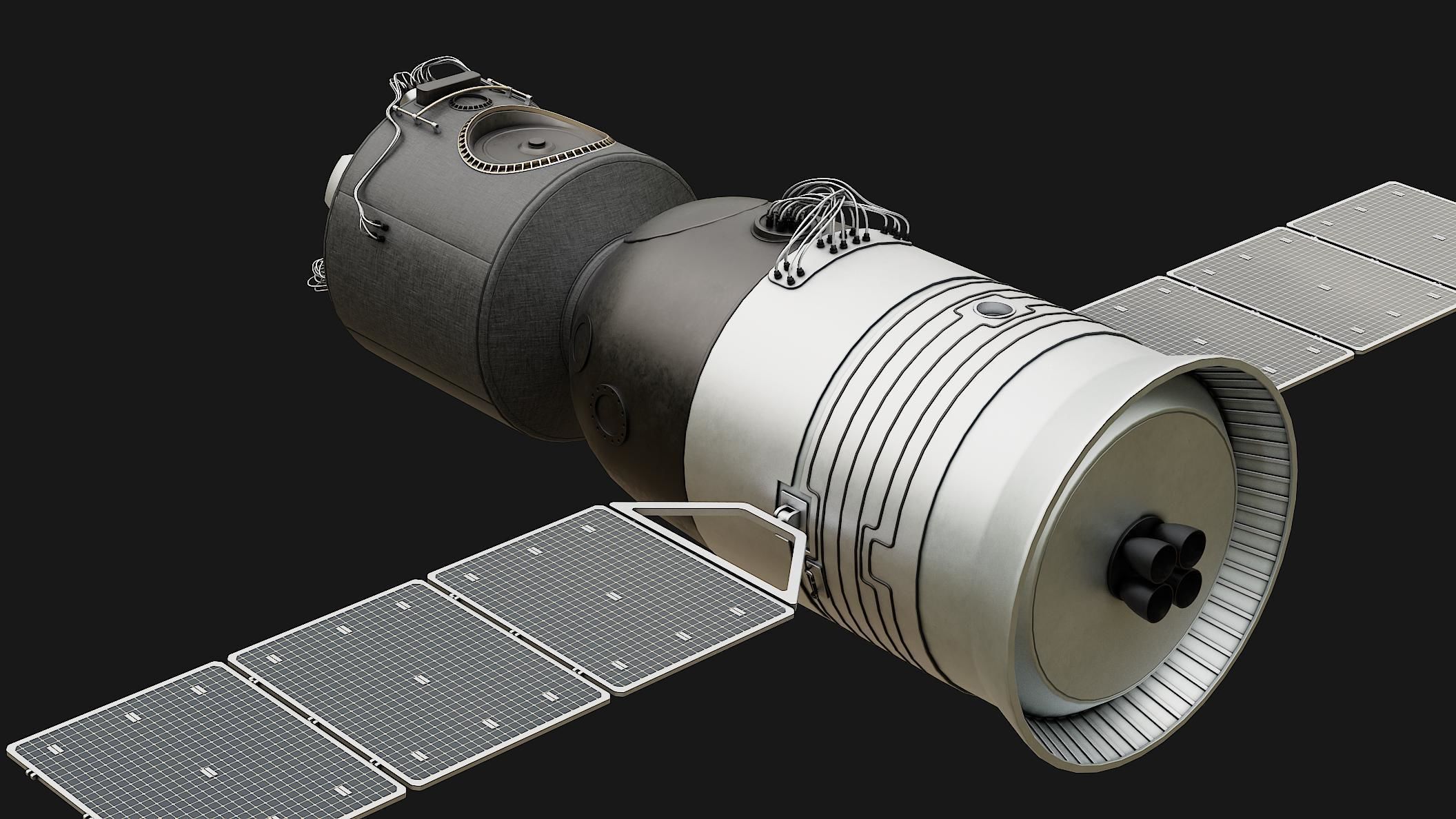 Tiangong Space Station 3D model | CGTrader