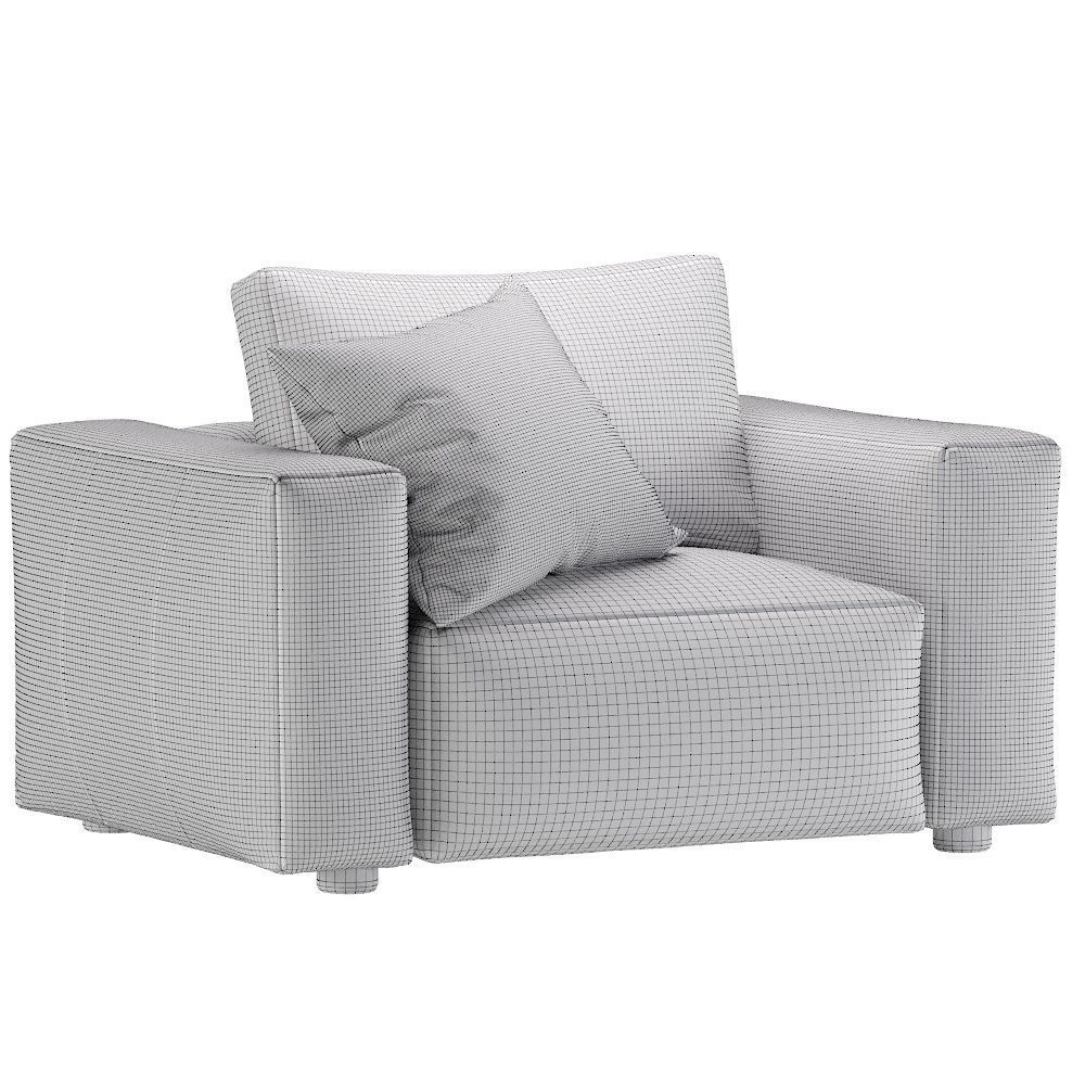 Coco Republic Soren Armchair 3D model | CGTrader