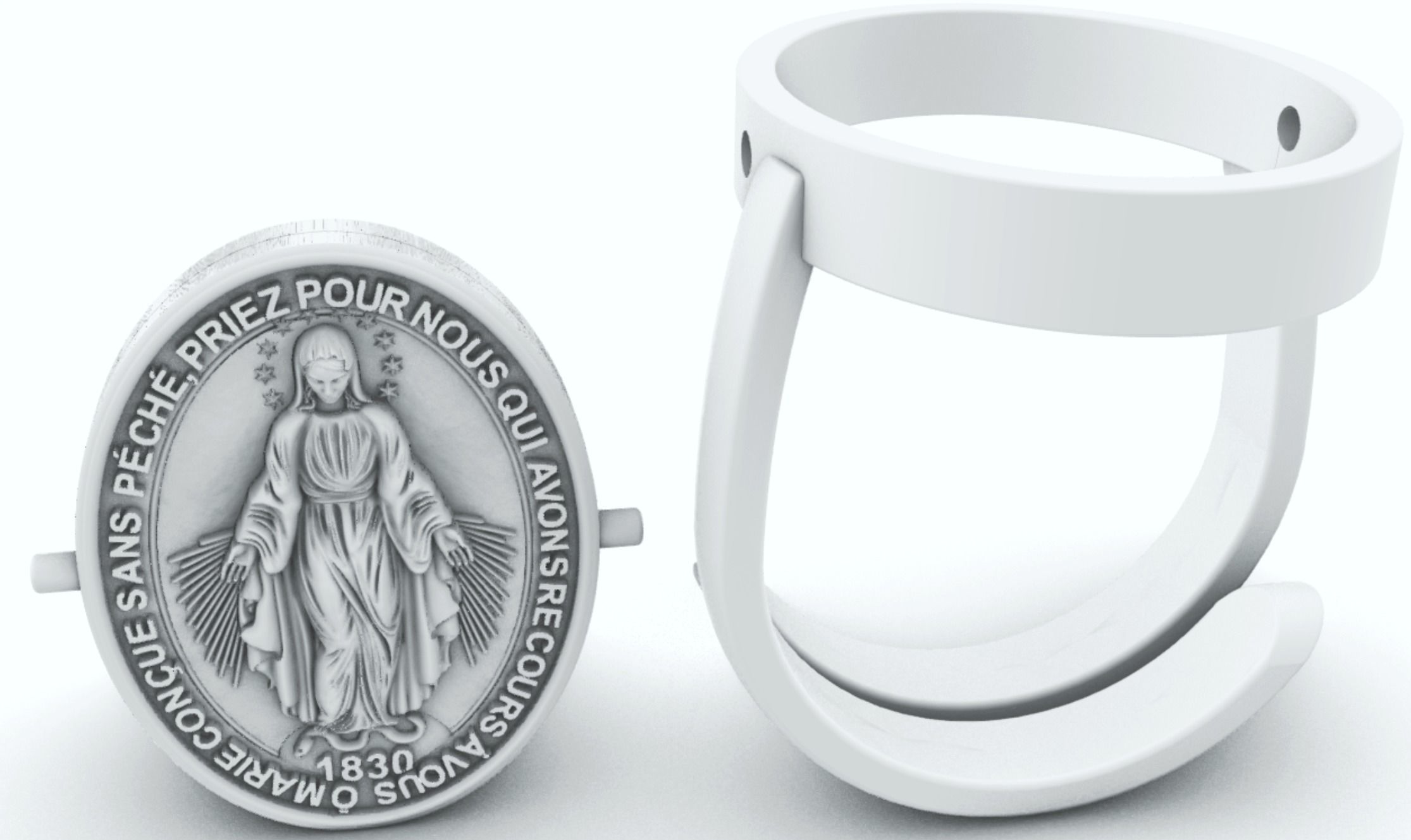 Our Lady Graces Ring Milagrosa 3D print model 3D model 3D printable ...