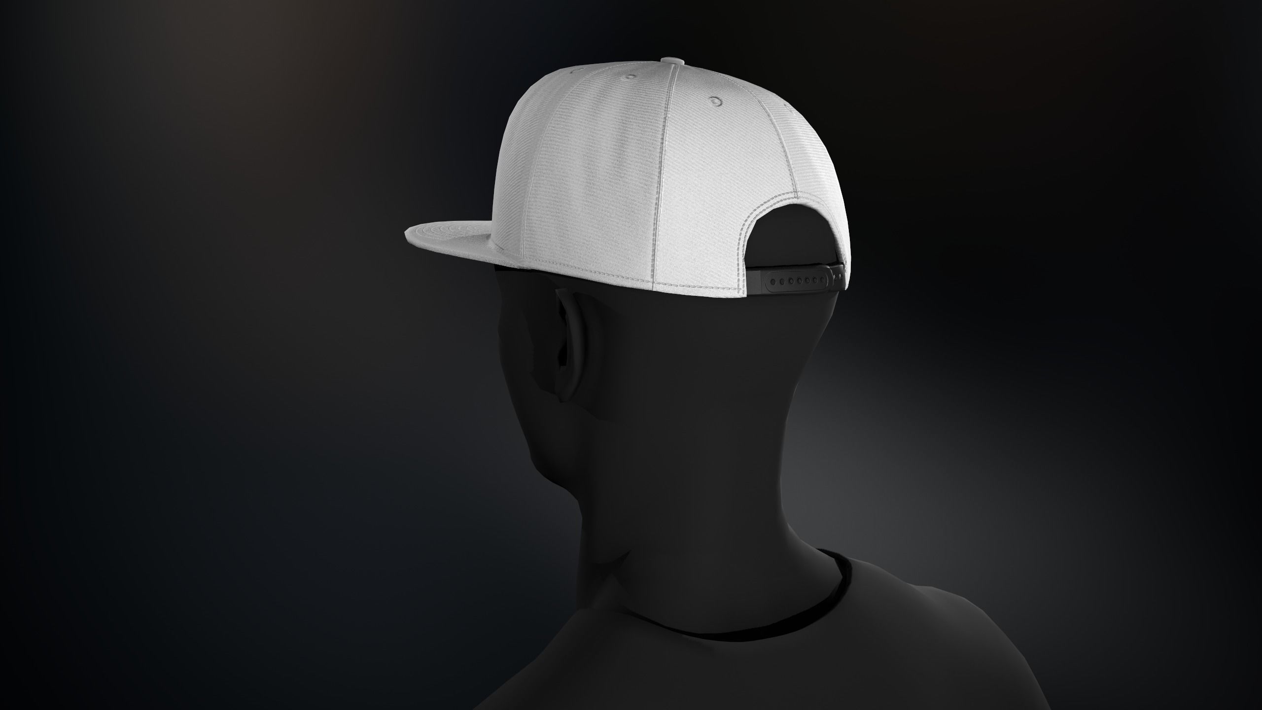 3D model White Snapback Cap VR / AR / low-poly | CGTrader