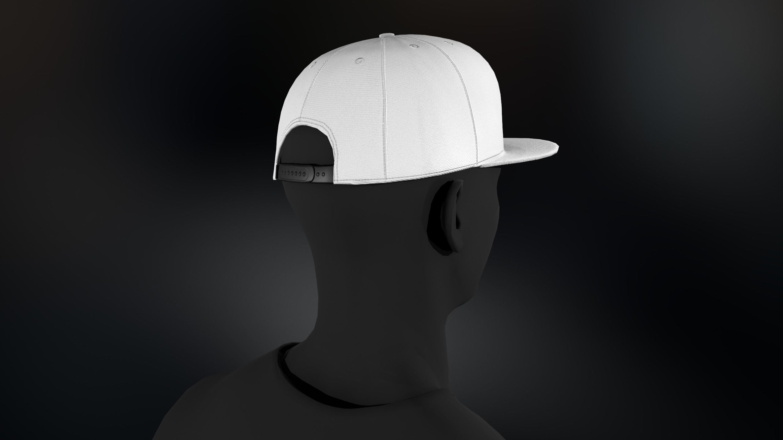 3D model White Snapback Cap VR / AR / low-poly | CGTrader