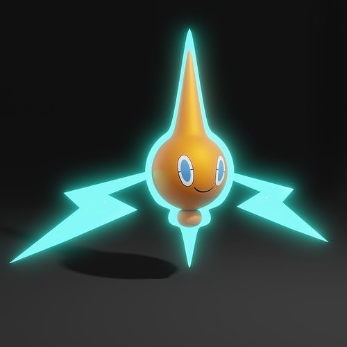 3D model Realistic Rotom animated pokemon with lightning bolt VR / AR ...