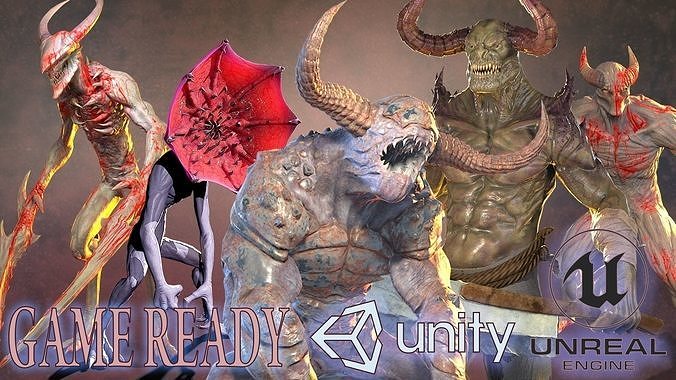 Demons collection pack VR / AR / low-poly | CGTrader