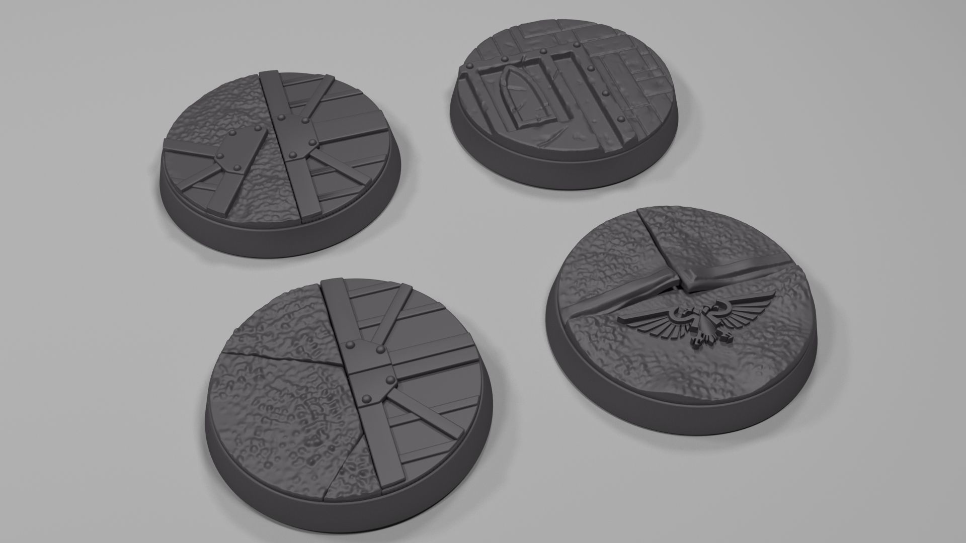 Warhammer 40k - Sector Imperialis 40mm Round Bases 3D model 3D ...