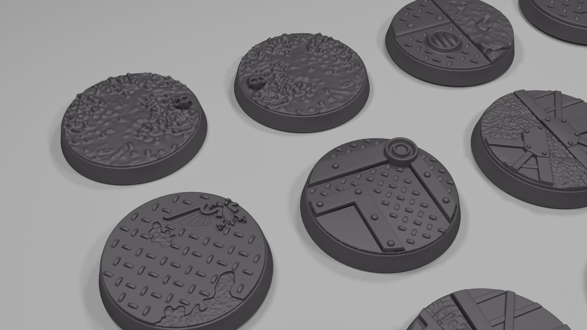 Warhammer 40k - Sector Imperialis 40mm Round Bases 3D model 3D ...