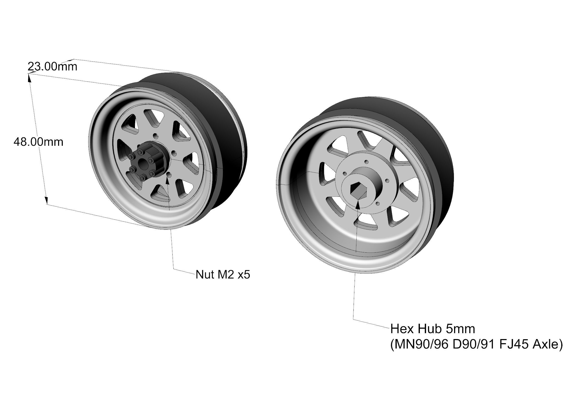 Beadlock wheel Stock Rim Suzuki sj413 samurai 3D model 3D printable ...