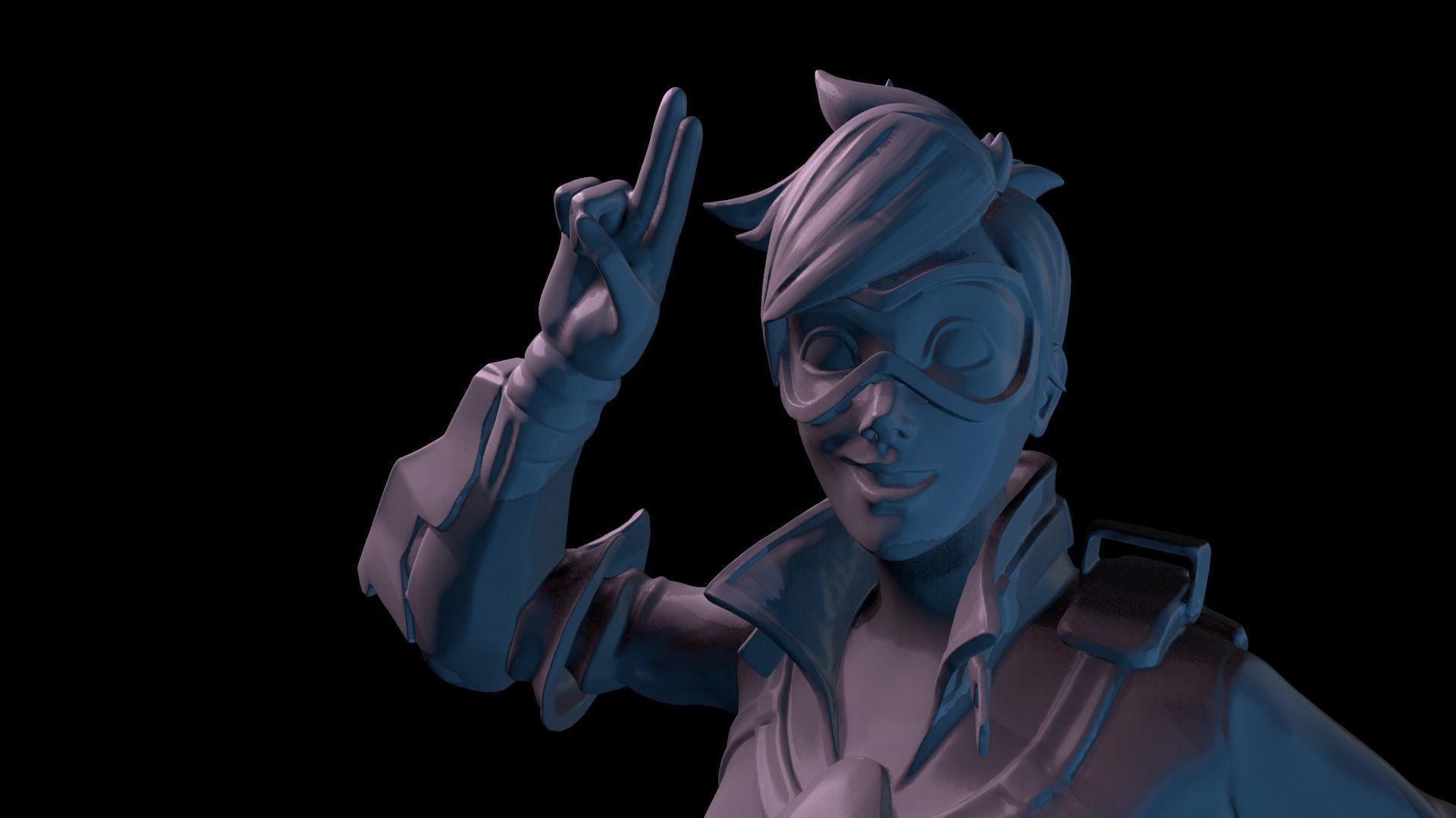 Tracer fan art 3D model 3D printable | CGTrader