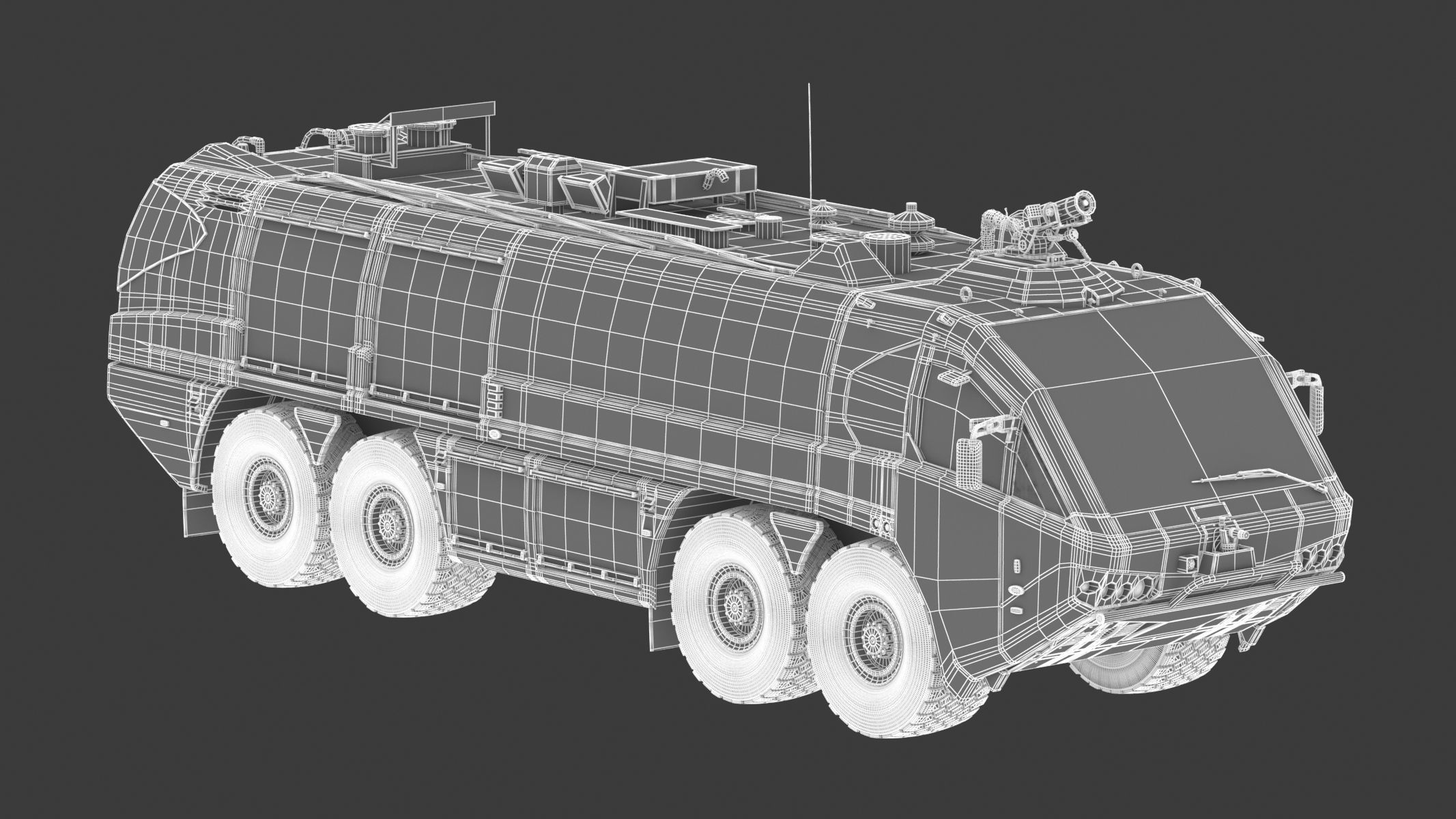 Demonstratie van E-One Titan Crash Tender 3D model | CGTrader