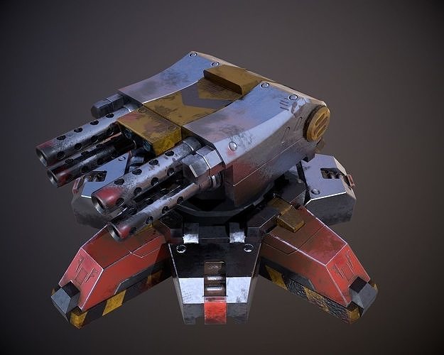 3D model Low poly Turret for game VR / AR / low-poly | CGTrader