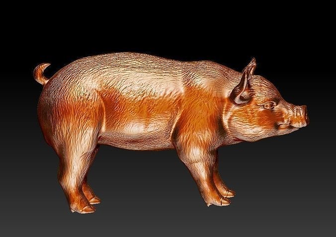 Pig Sculpture 3D print model 3D model 3D printable | CGTrader
