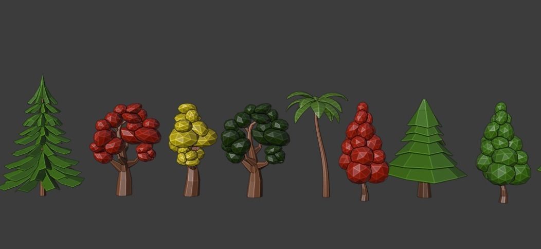 Texture 100 low poly assets VR / AR / low-poly | CGTrader