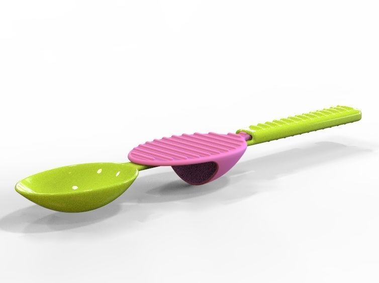 Spoon With Cover 3D model 3D printable | CGTrader