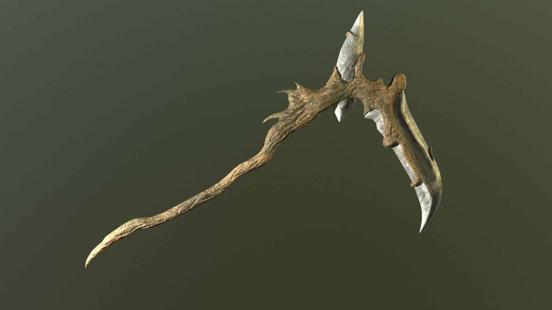 3D model Scythe Druid weapon VR / AR / low-poly | CGTrader