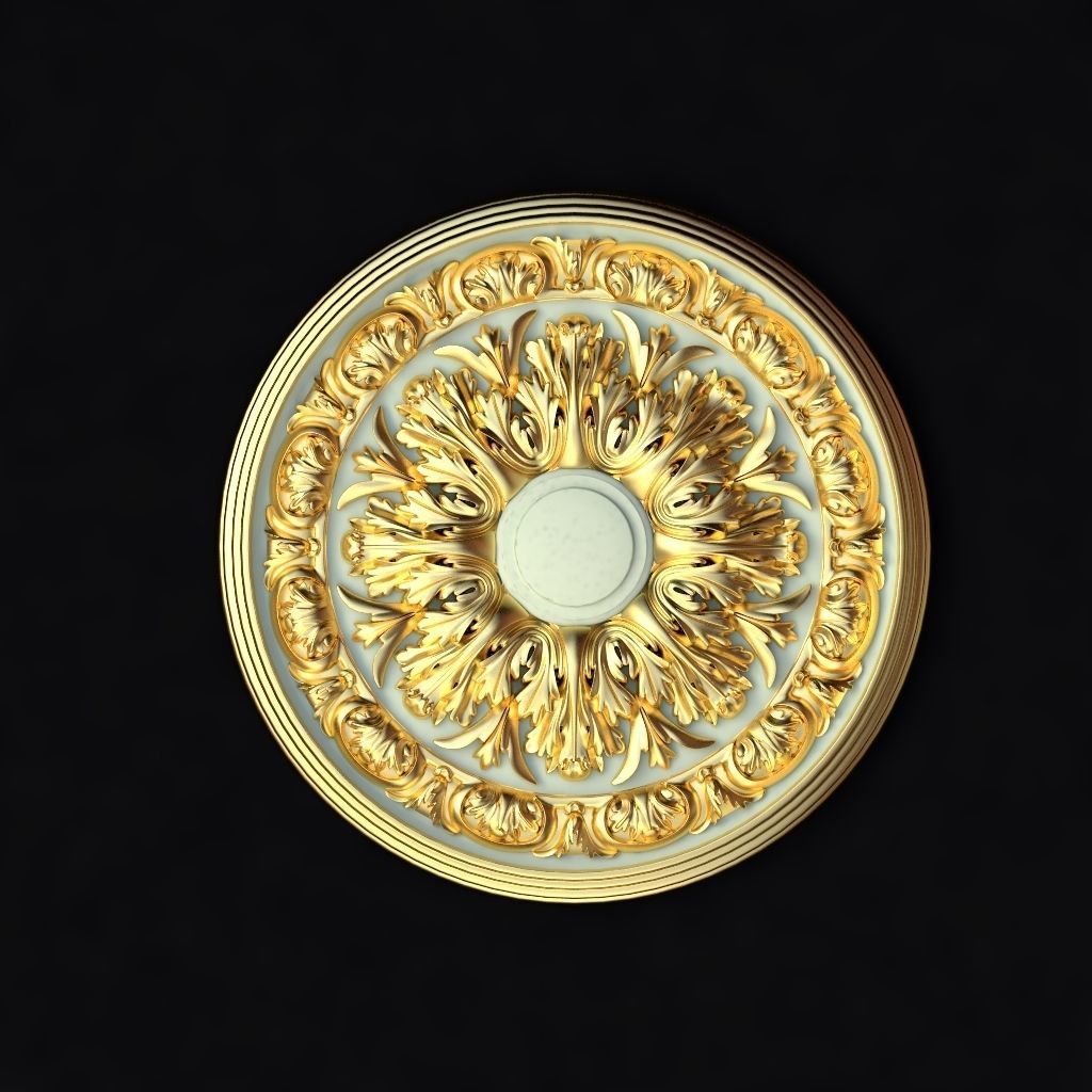 10 types of carved rosettes 3D model | CGTrader
