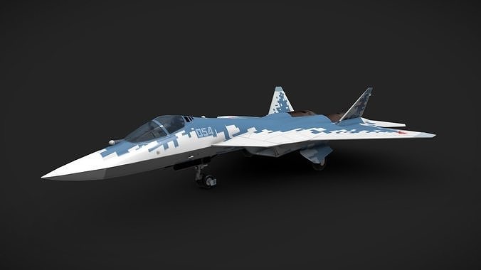 3D model Sukhoi Su-57 VR / AR / low-poly | CGTrader