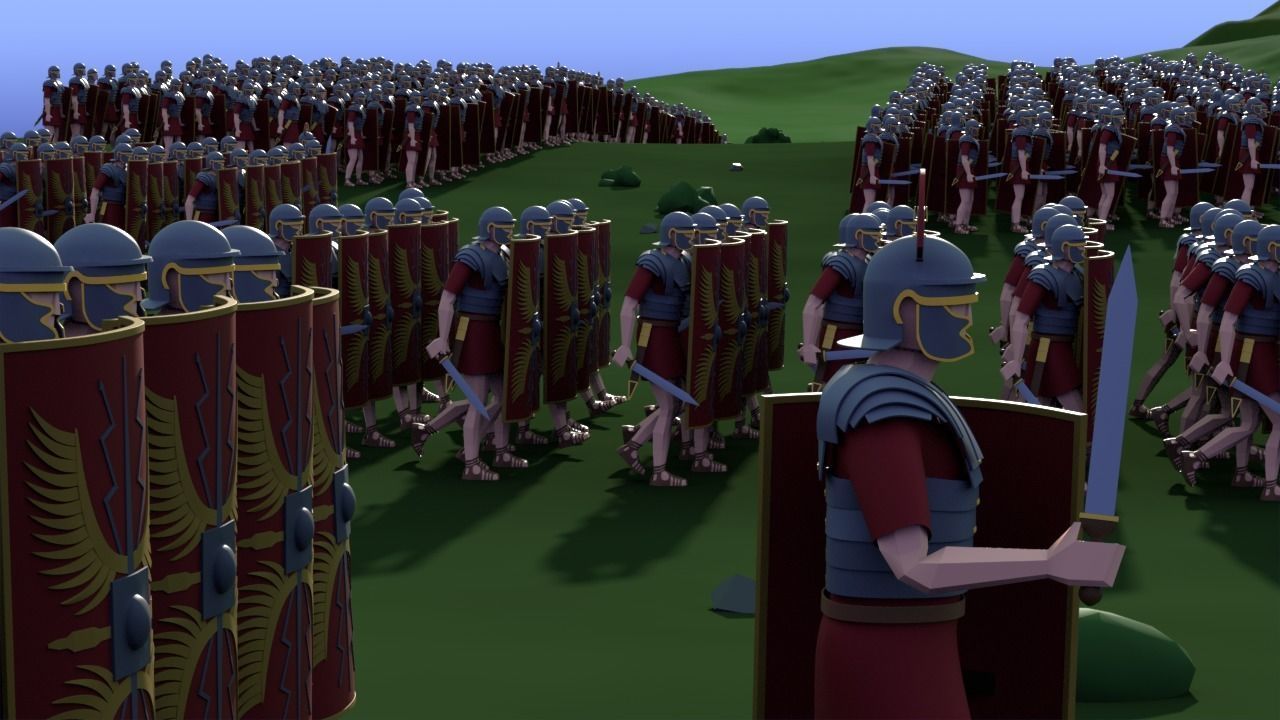 3D model Roman Legionary Cartoon VR / AR / low-poly | CGTrader